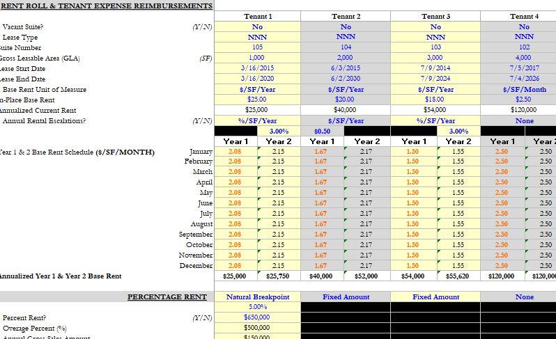 Build Excel Rent Roll Analysis from Argus dump. | Wall Street Oasis